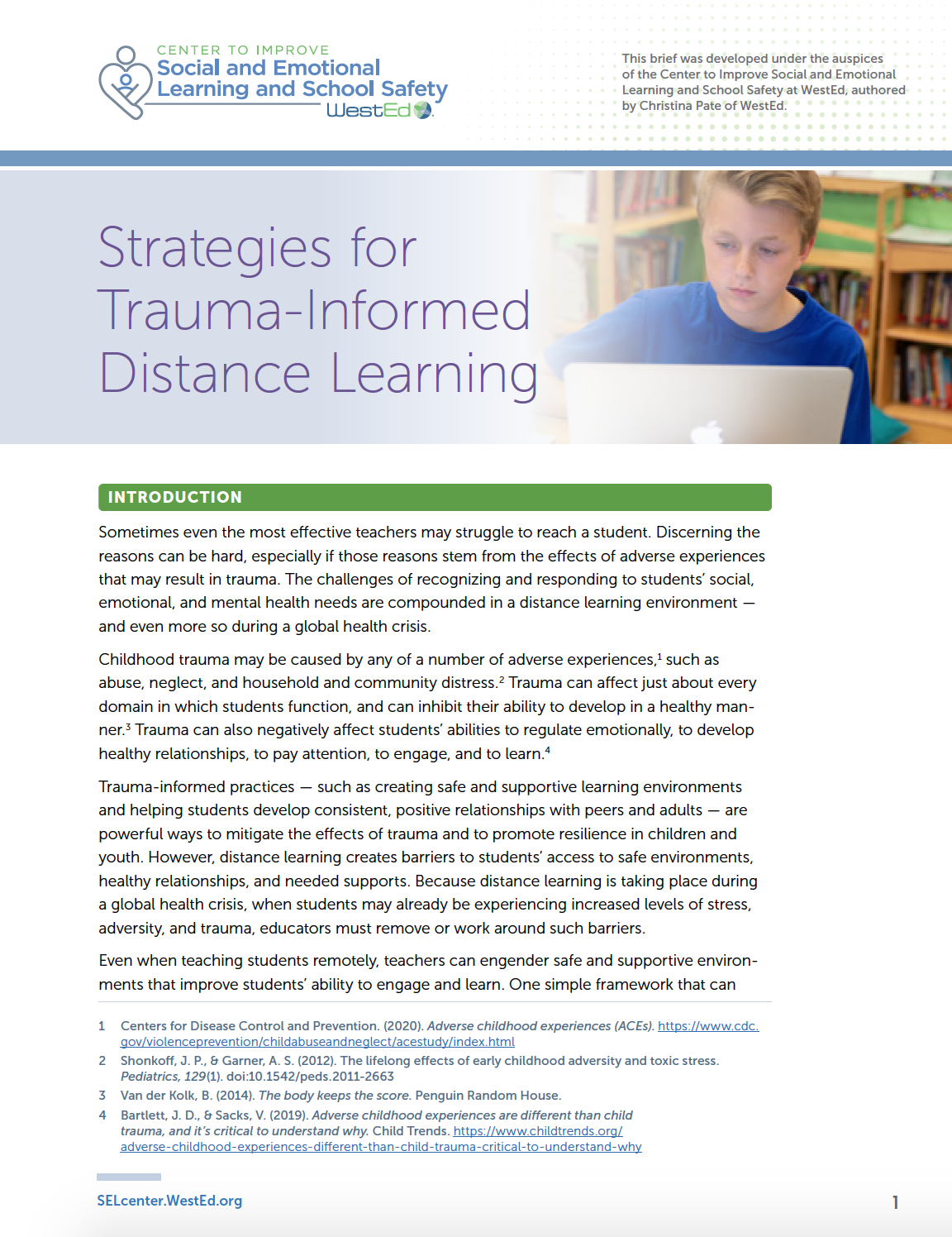 Strategies for Trauma-Informed Distance Learning – SEL Center