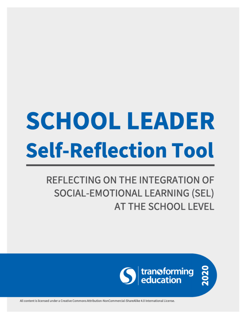 School Leader Self-Reflection Tool: Reflecting on the Integration of ...
