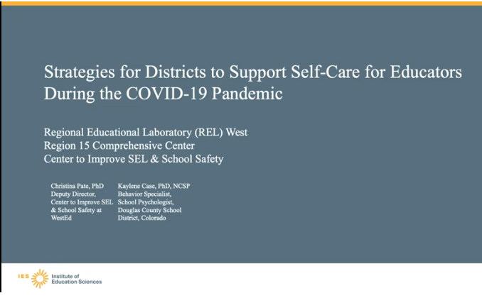 Strategies for Districts to Support Self-Care for Educators During the ...