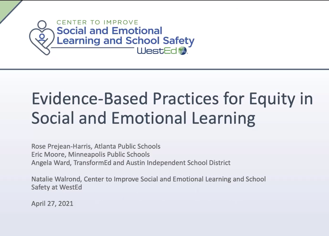 Evidence-Based Practices for Equity in Social and Emotional Learning ...
